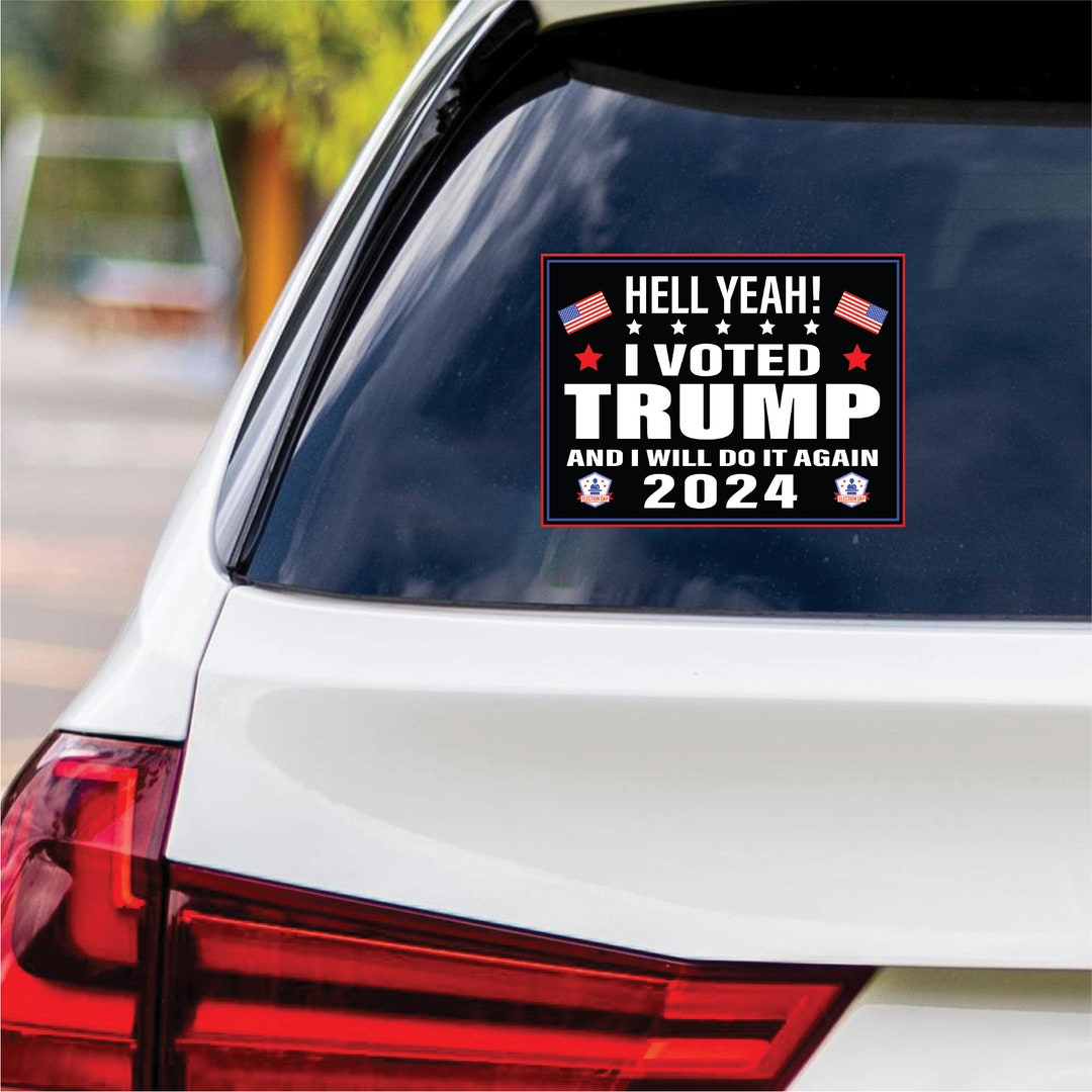 Trump 2024 Sticker Vinyl Decal, Presidential Election 2024, I Voted ...