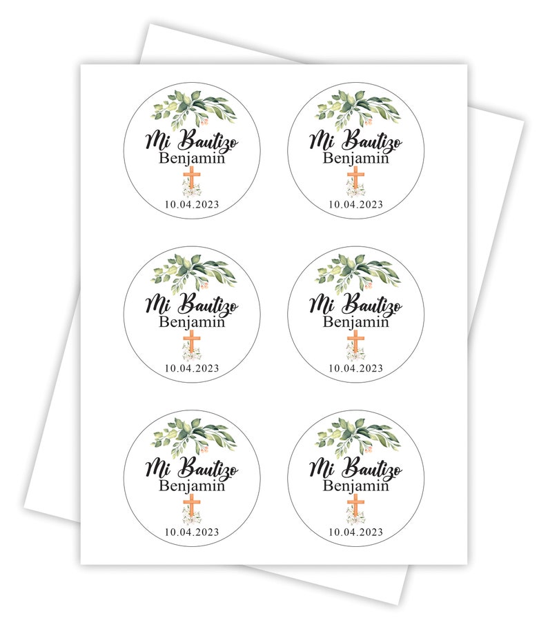 Personalized Baptism Stickers, Custom Mi Bautizo Stickers Mi Bautizo ...