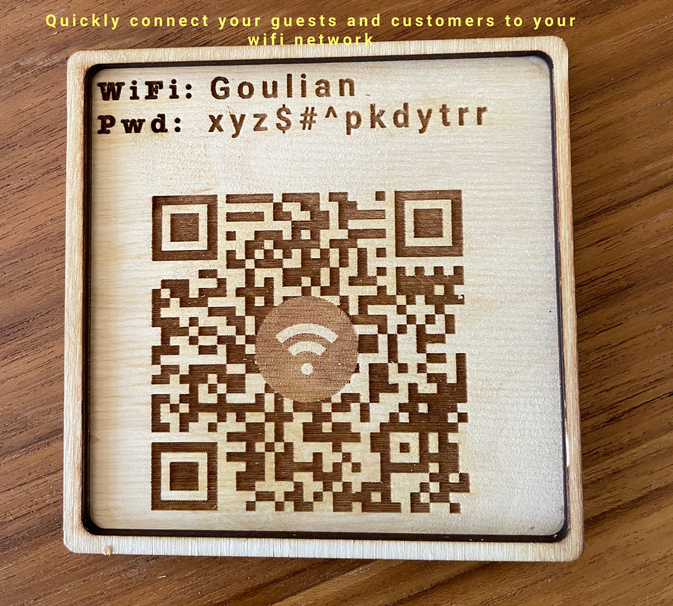5 Wooden Engraved QR Code Connects Your Guests and Customers Instantly ...