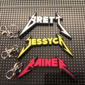 3d Printed Personalized Metal Rock Name Plate I 70s 80s I Desk Sign I ...