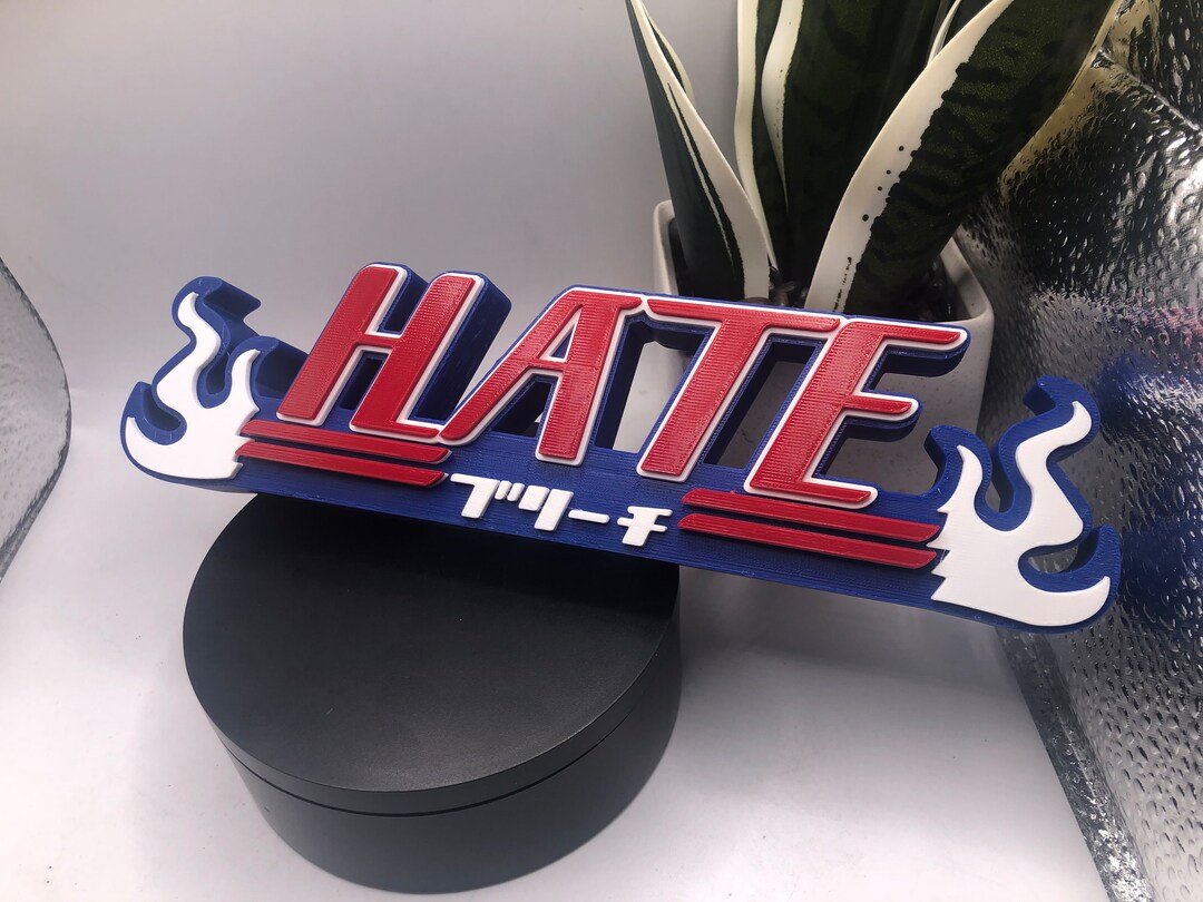 3d Printed Anime Fighting Personalized Logo I Name Plate I Desk Sign I ...