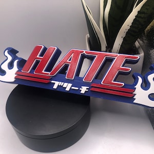 3d Printed Anime Fighting Personalized Logo I Name Plate I Desk Sign I ...