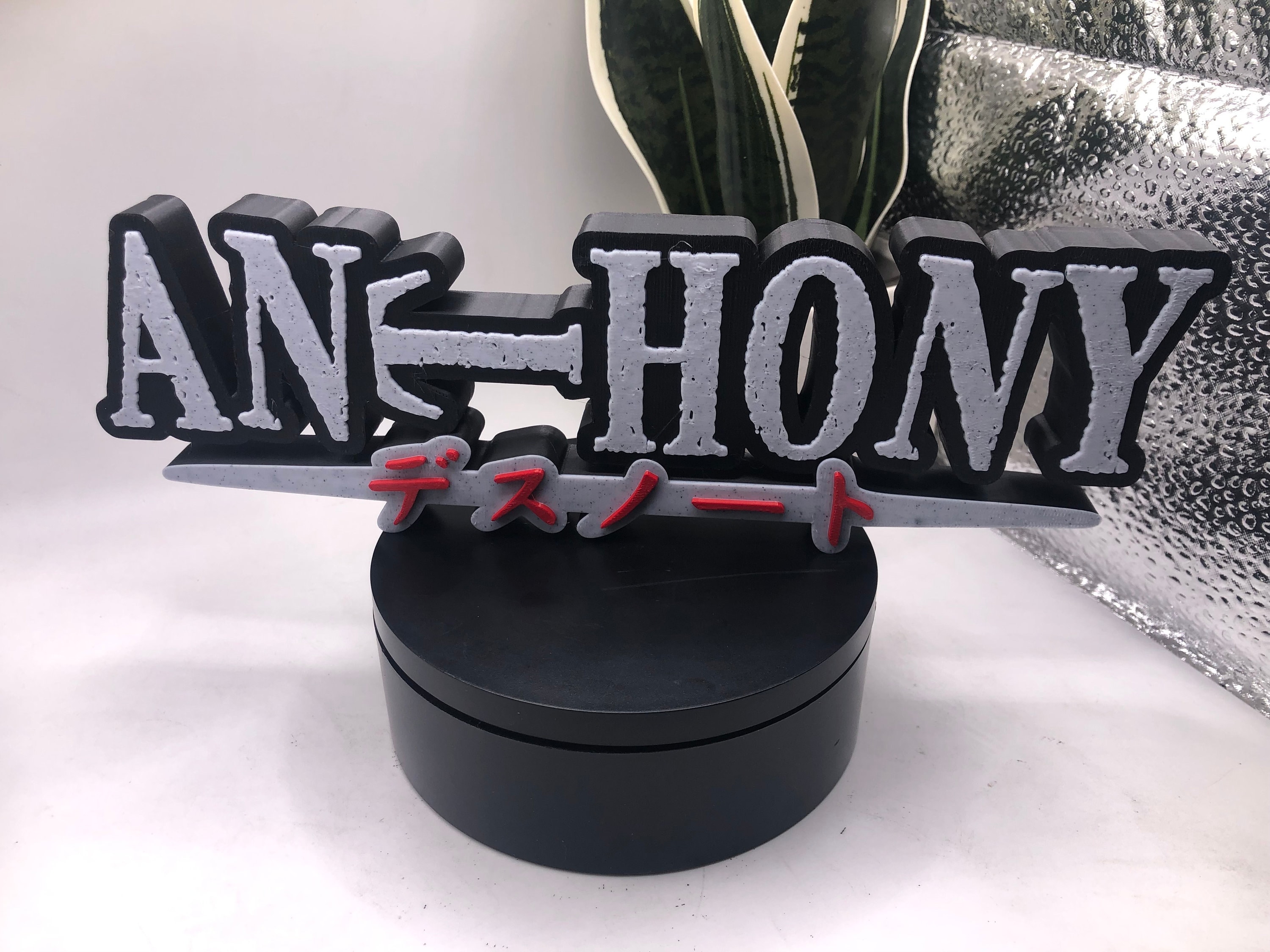 3d Printed DN Note Anime Inspired Name Plate I Personalized Desk Sign I ...