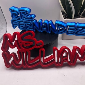 3d Printed Wired Personalized Name Plates I Medical I Nurse LVN CNA RN ...