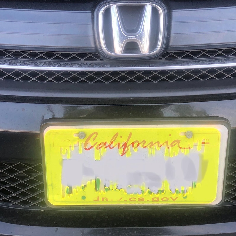 Blue and Yellow License Plate - Etsy