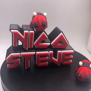 3d Printed Personalized Metal Rock Name Plate I 70s 80s I Desk Sign I ...