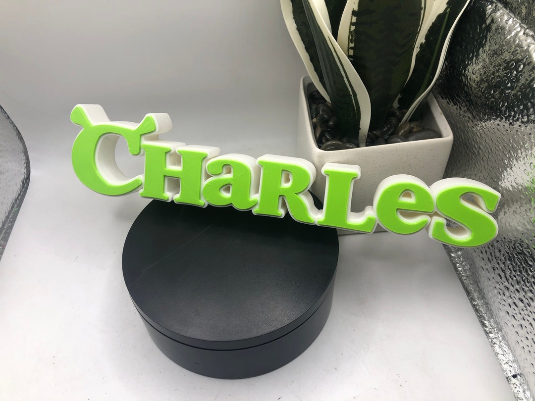 3d Printed Personalized Green Ogre Name Plate I Donkey I Desk Sign I ...