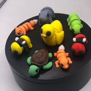 3d Printed Minis I Articulated Mini Animals Sensory | Bundle Toys for ...