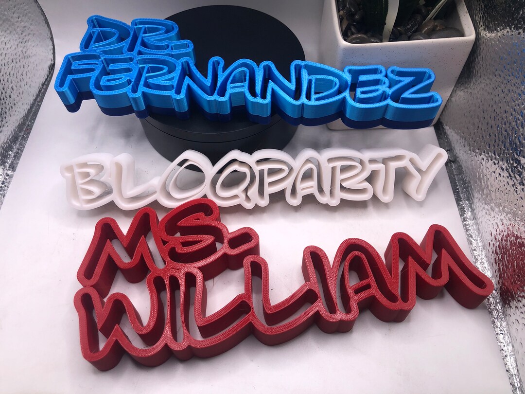 3d Printed Wired Personalized Name Plates I Medical I Nurse LVN CNA RN ...