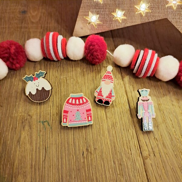 Christmas Badges - Etsy UK