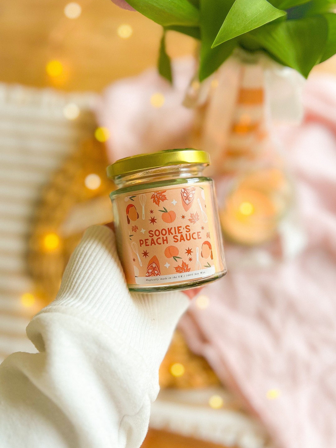 Sookies Peach Sauce Candle | Gilmore Stars Hollow Sookie Kitchen Inspired Candle | Soy Wax ...