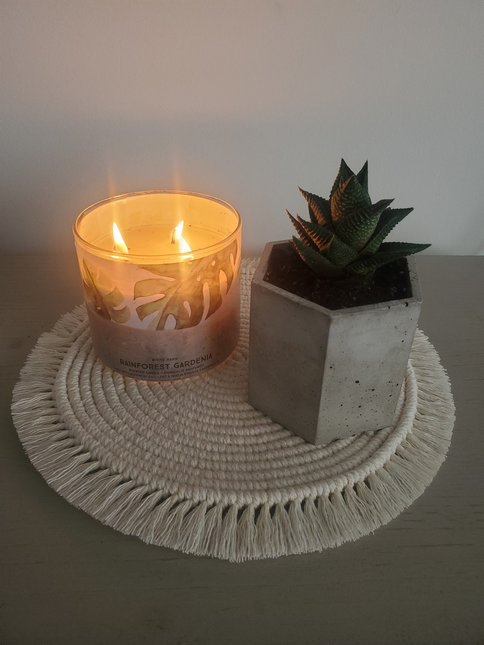 Macrame Coasters Set / Macrame Placemat Plant Mat Set / Round Coaster ...