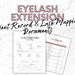 Eyelash Extension Client Record Form / Lash Map Document / Printable ...