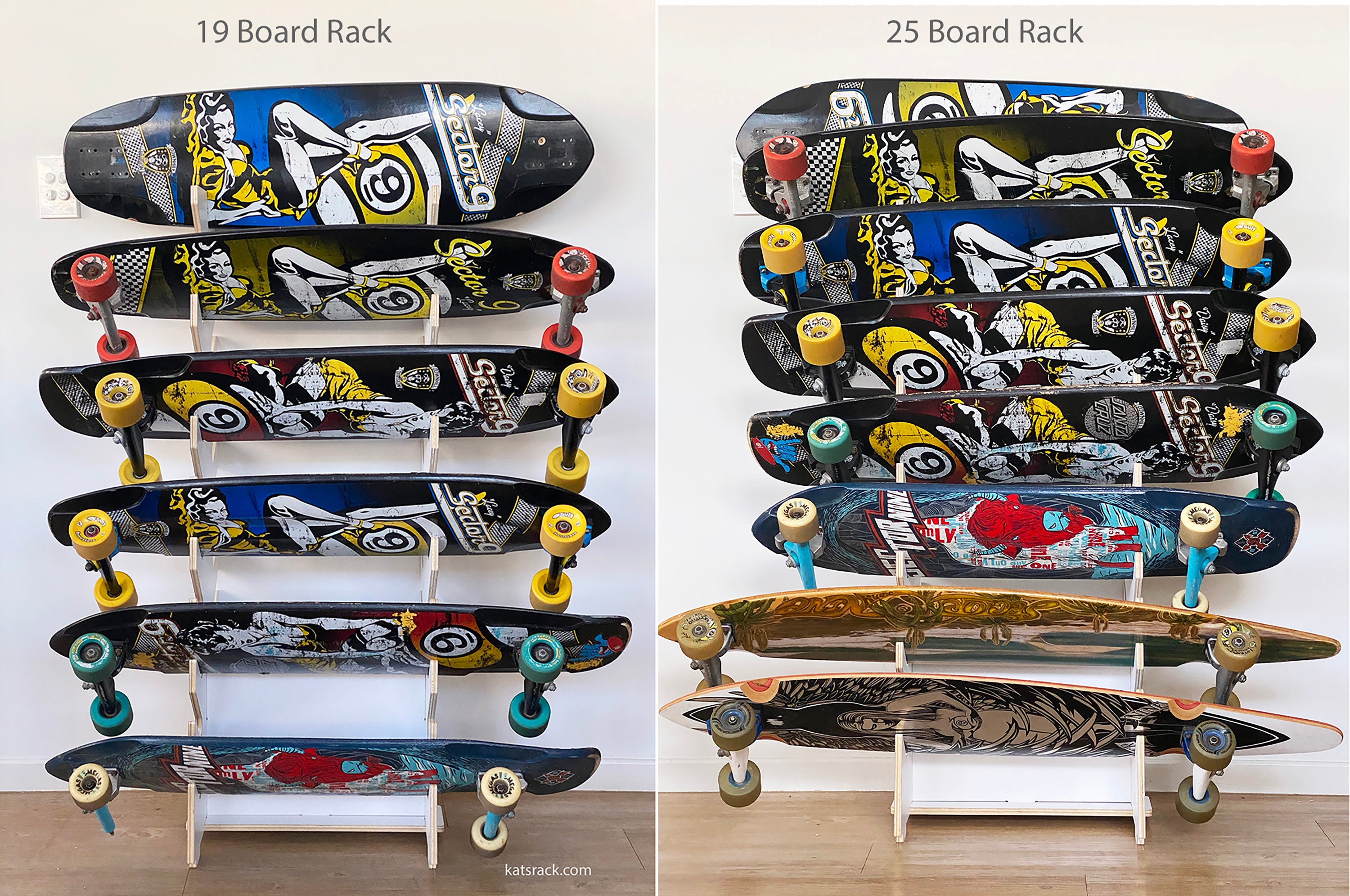 6 Board 19 Slots 1.2m Freestanding Skateboard Rack for - Etsy Australia