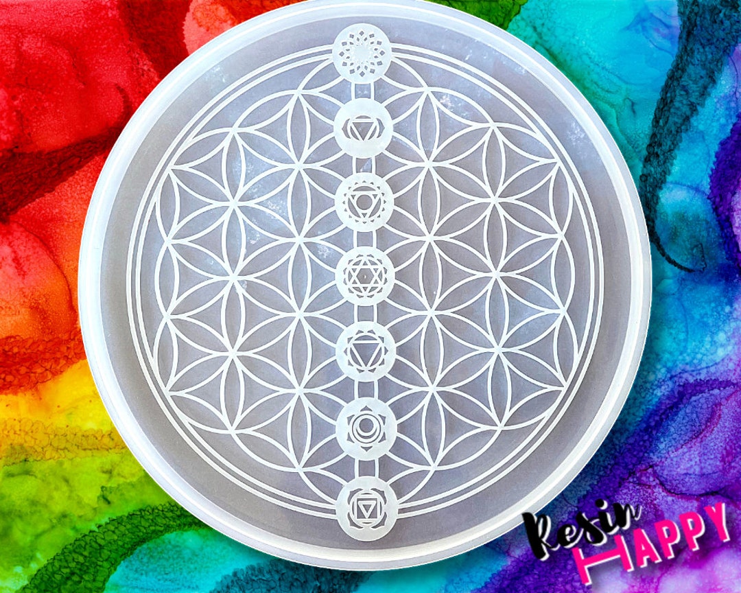 7 Chakra Energy Rolling Tray Mold, Epoxy Molds, Large Tray Epoxy Resin ...