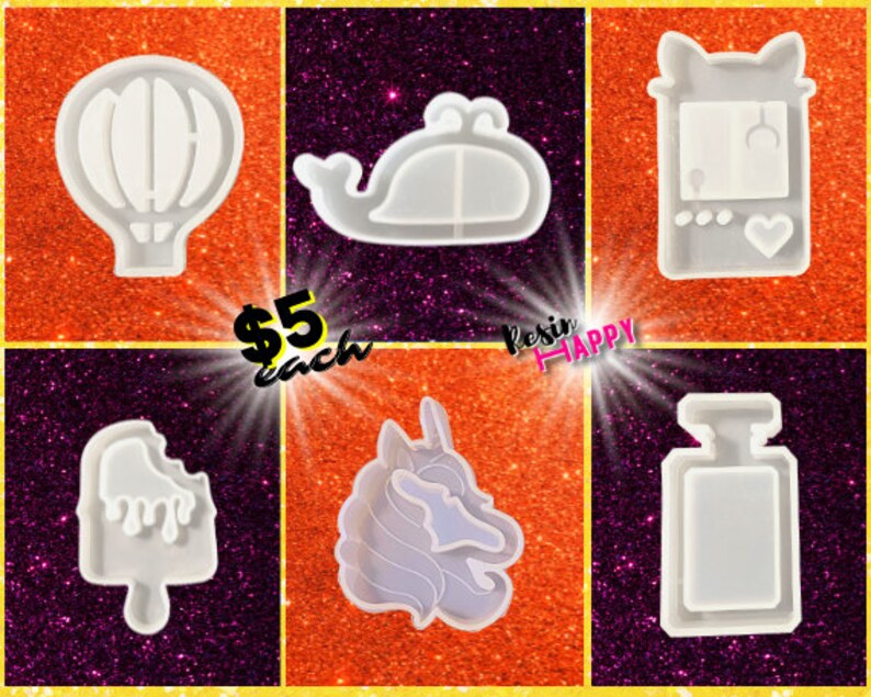 Keychain Molds for Epoxy Resin Kawaii Molds Cute Resin Molds Resin ...