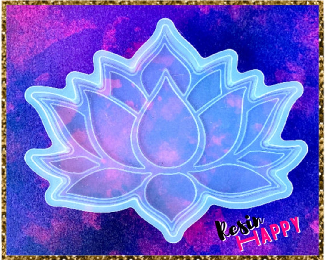 Lovely Lotus Resin Coaster Molds, Epoxy Molds, UV Resin Molds, Silicone ...