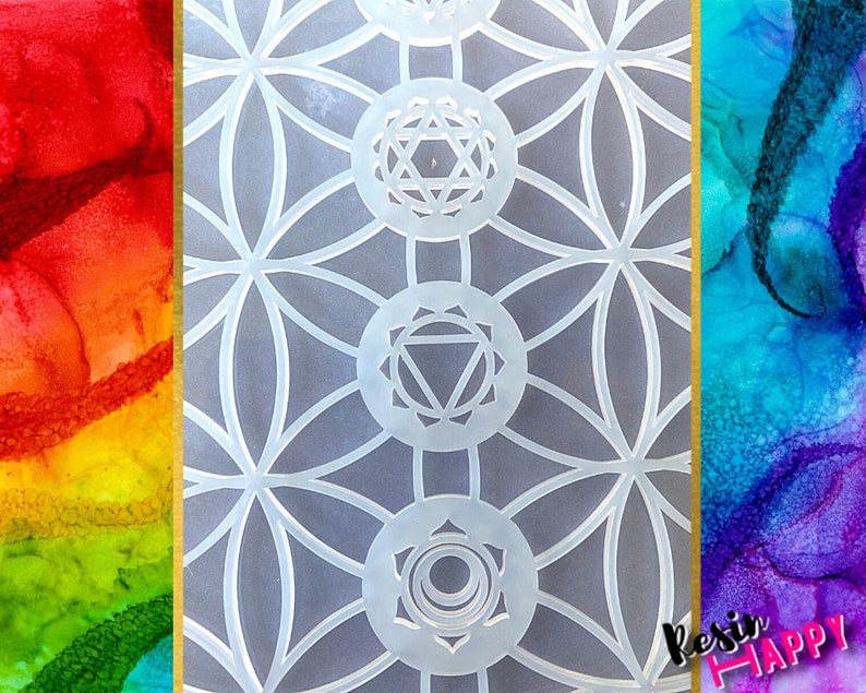 7 Chakra Energy Rolling Tray Mold Epoxy Molds Large Tray - Etsy