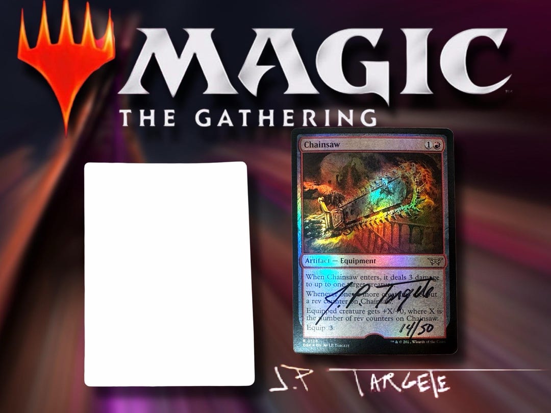 MTG Chainsaw Foil W/ Borders Regular Signed #14 No Art - Etsy