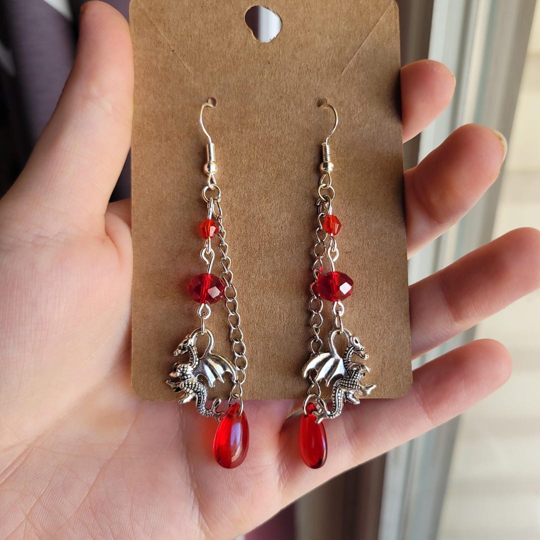 Dragon Targaryen Inspired Fantasy Fairycore Elf Earrings Dnd D&D BG3 ...