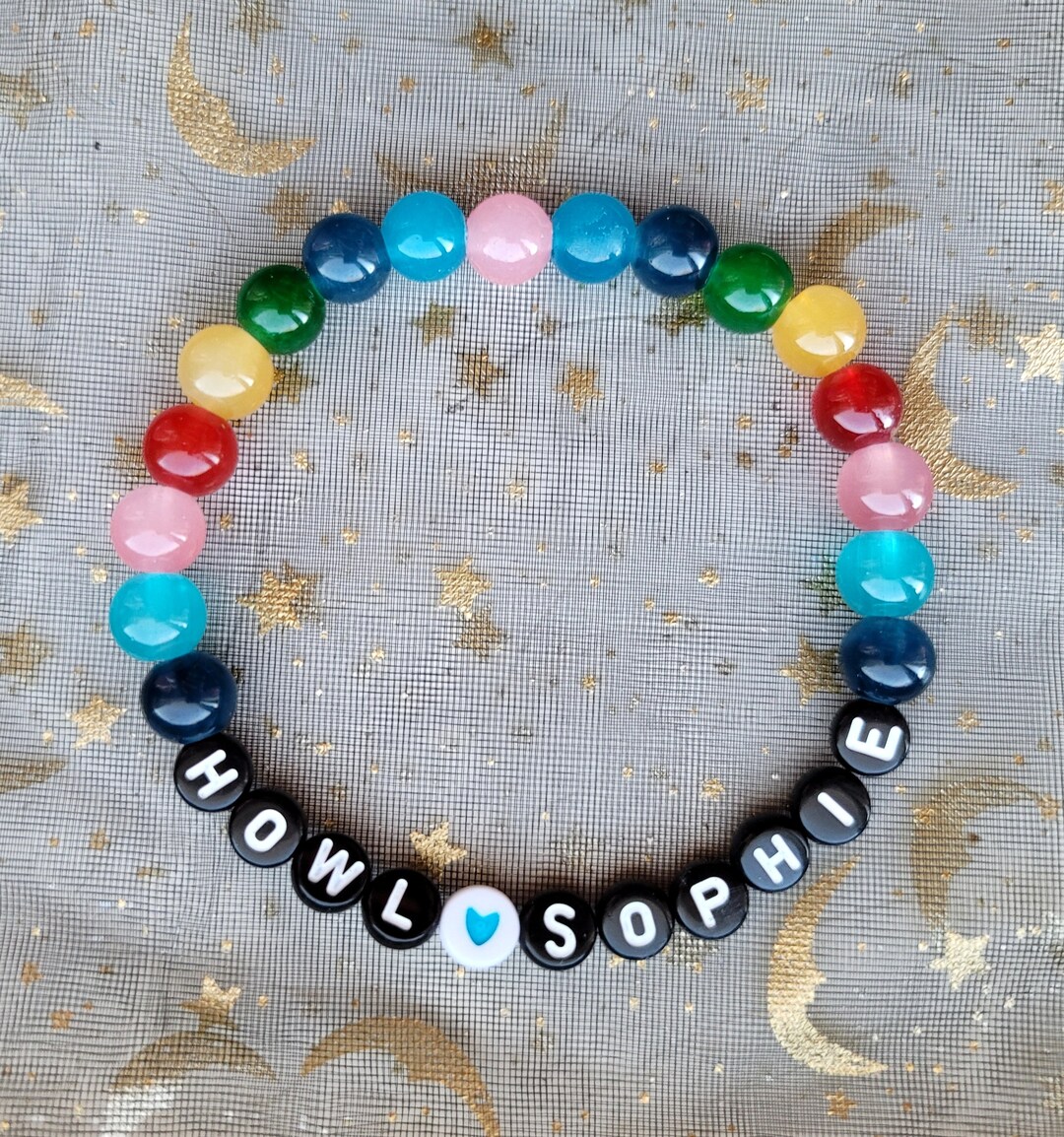 Ghibli Inspired Howls Moving Castle Howl and Sophie Glass Beaded Letter ...