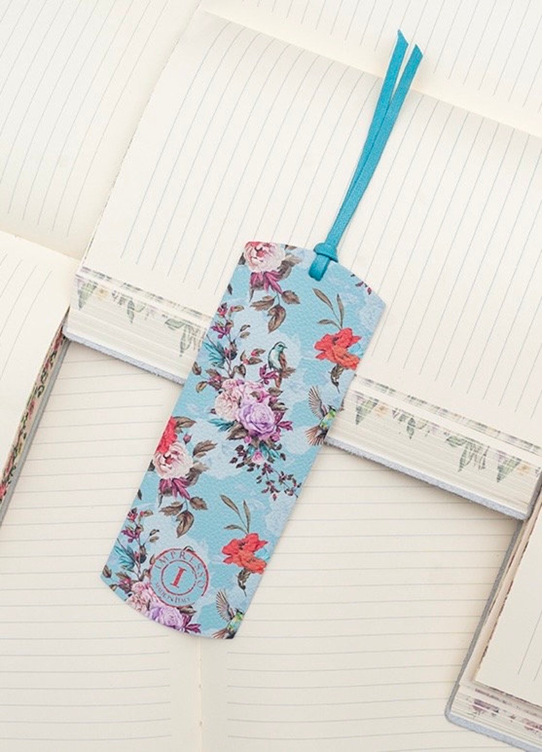 Nightingale Uccelli (birds) Soft Italian Leather Bookmark- Handmade in ...