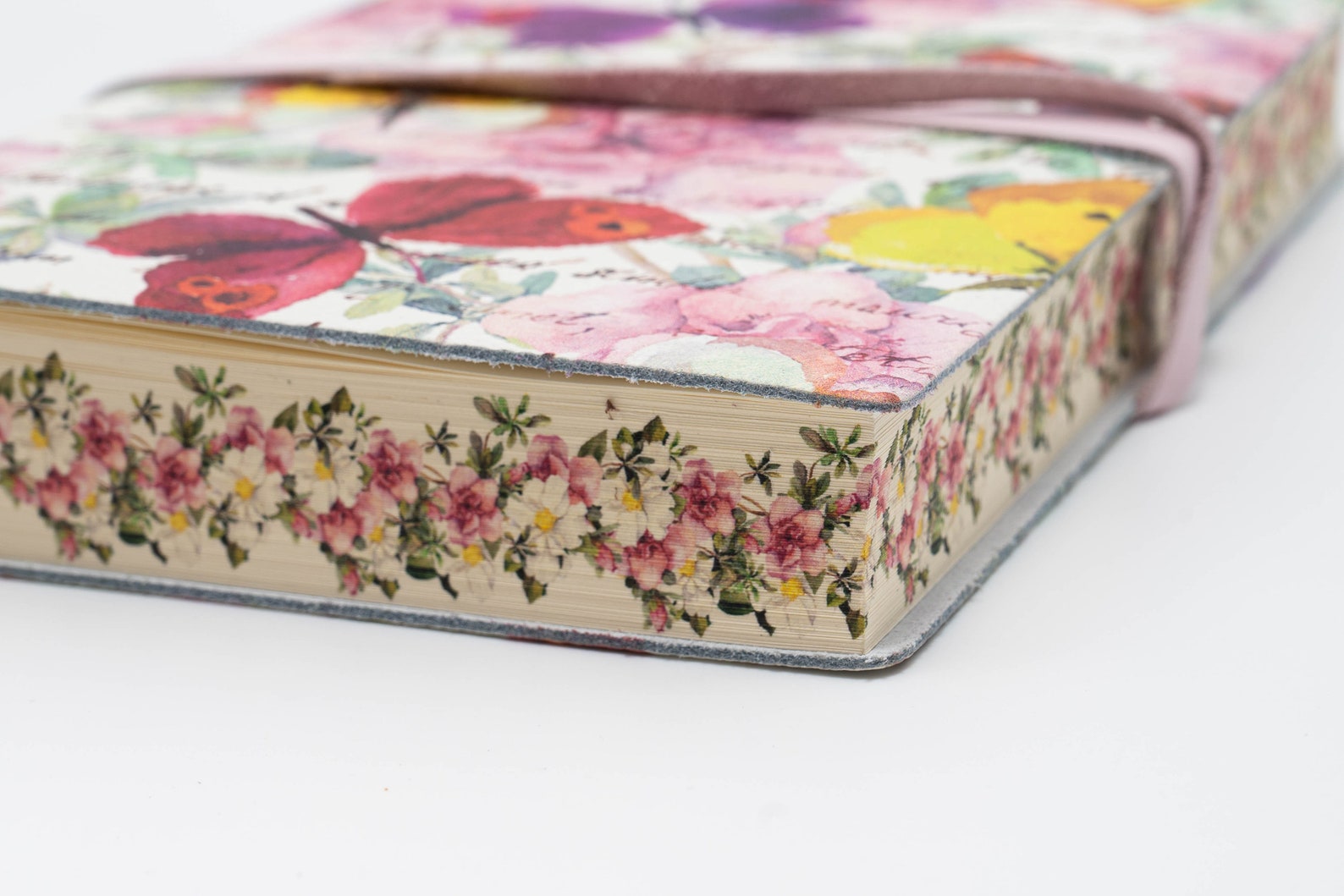 Farfalle Rose Handmade in Italy Italian Leather Journal, Notebook ...