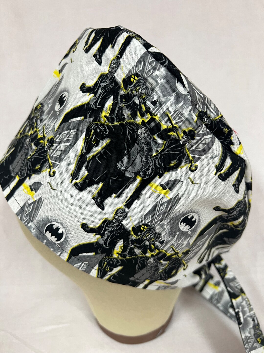 Men/women Surgical Scrub Cap Lined Batman Villain Take Over Joker 100% ...