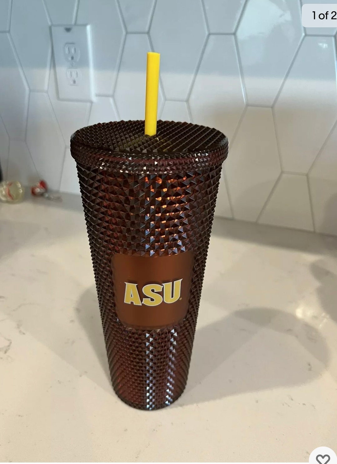 Starbucks 2022 ASU Copper Studed Cold Cup Tumbler 24oz Venti NEW - Etsy