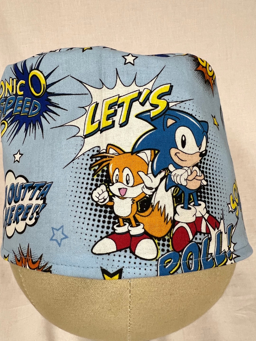 Men/women Surgical Scrub Cap Lined Sonic Hedgehog 100% Cotton - Etsy