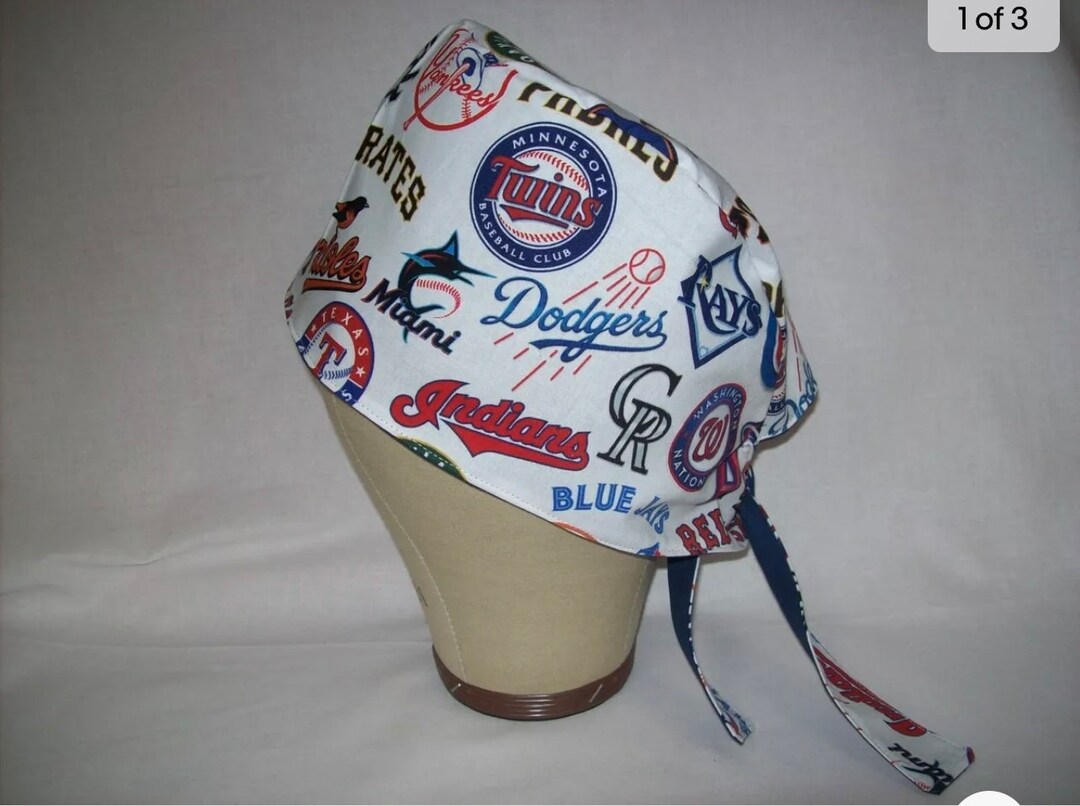 Men/women Surgical Scrub Cap Lined MLB Multi Teams Dodgers Cubs - Etsy