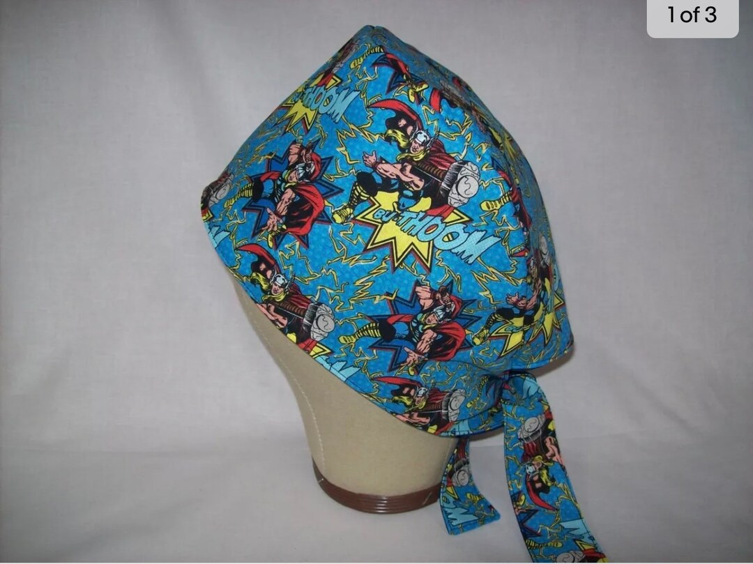Men/women Surgical Scrub Cap Lined Thor 100% Cotton - Etsy