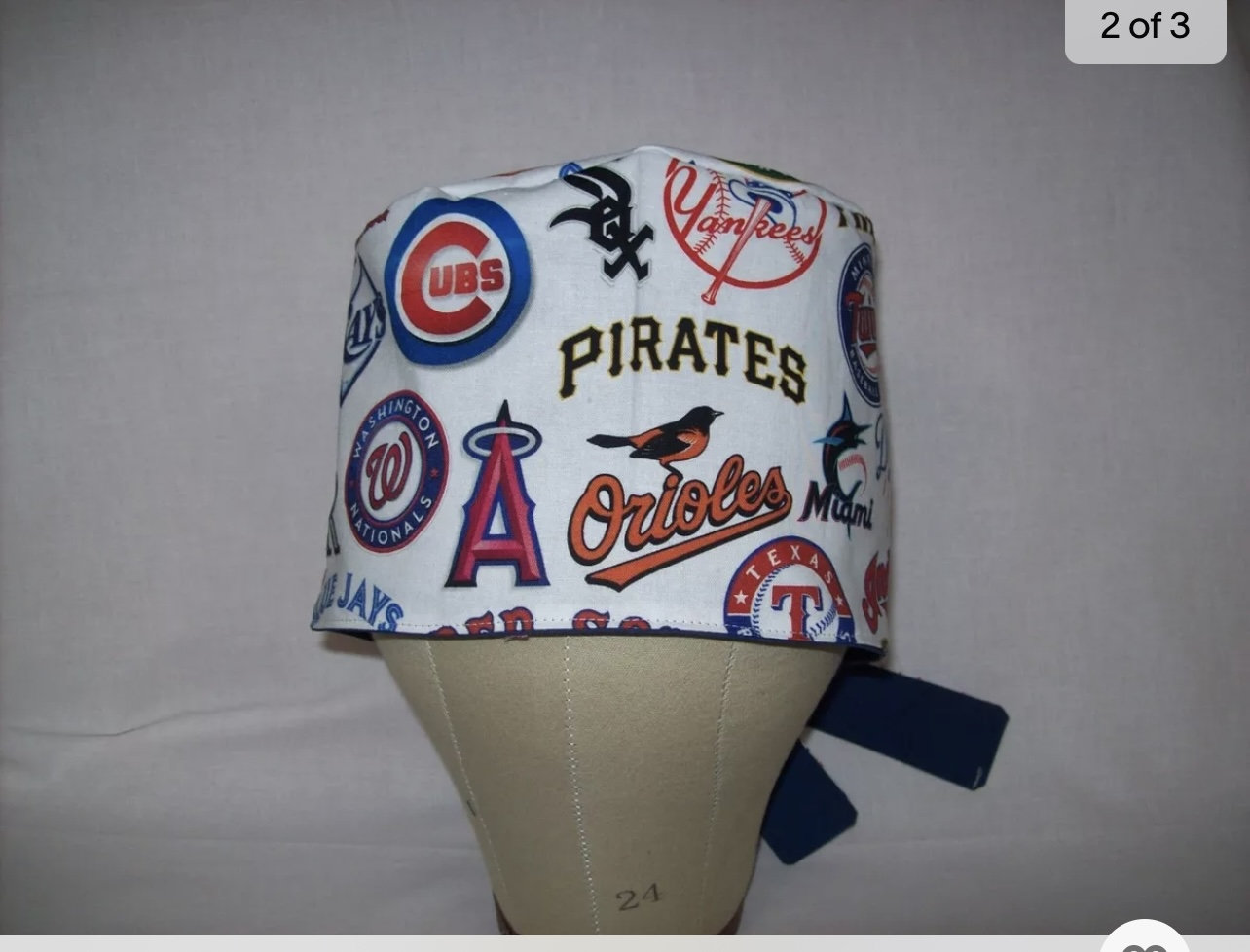 Men/women Surgical Scrub Cap Lined MLB Multi Teams Dodgers - Etsy