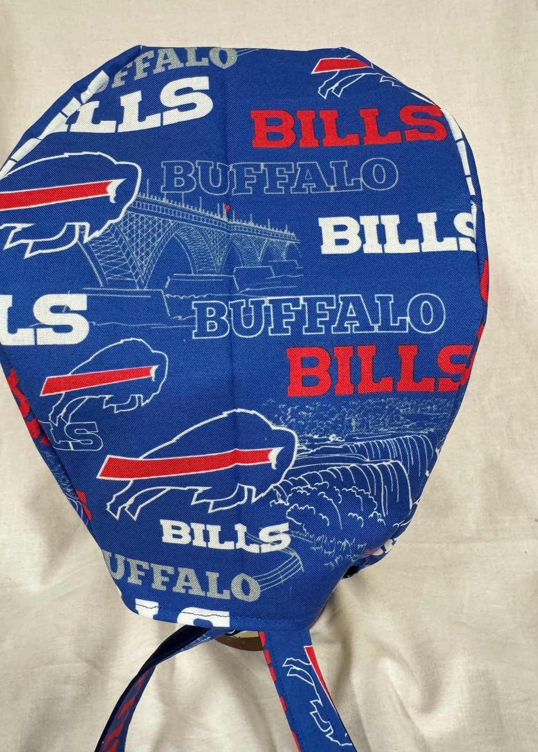 Men/women Surgical Scrub Cap Lined Buffalo Bills Hometown 100% Cotton ...