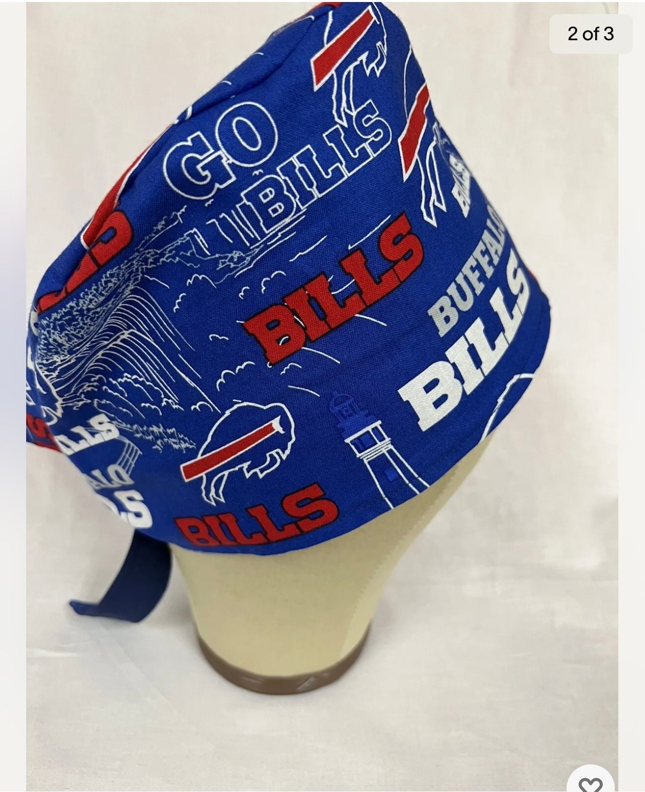 Men/women Surgical Scrub Cap Lined Buffalo Bills Hometown 100% Cotton ...