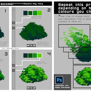 Pixel Art Aesthetic - Trees & Shrub BRUSHES for Adobe Photoshop - Etsy UK