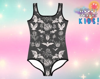 Bat Print Swimsuit - Etsy