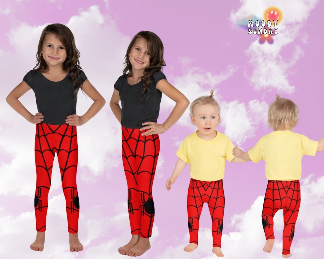 SPIDER WEB Kid's Leggings Spider Tights for Girls, Boys Superhero ...