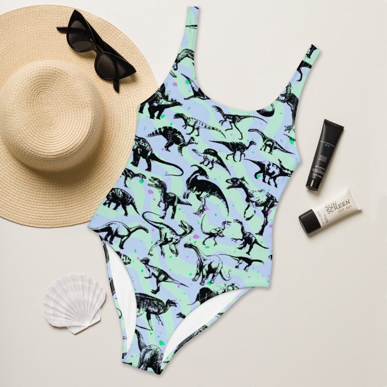 DINOSAUR SWIMSUIT Dino One-piece Swimsuit Stegosaurus Dino - Etsy