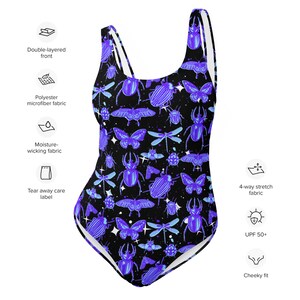 INSECT BUG SWIMSUIT One-piece, Butterfly Moth Indie Bathing Suit for ...