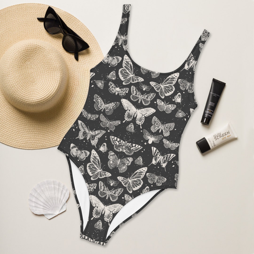 BUTTERFLY MOTH SWIMSUIT One-piece Swimming Suit Butterfly Pool Wear ...
