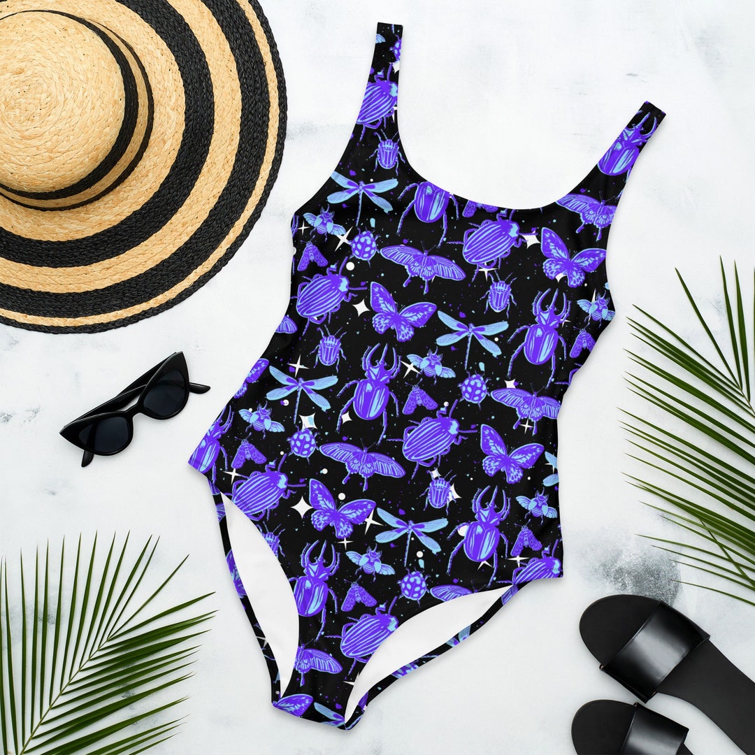 INSECT BUG SWIMSUIT One-piece, Butterfly Moth Indie Bathing Suit for ...