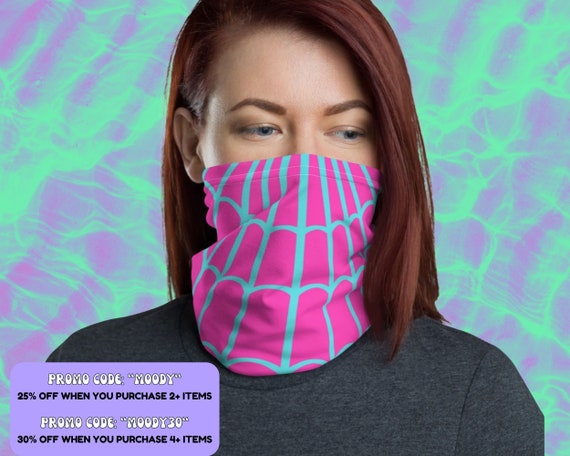 SPIDER GWEN STACY Neck Gaiter Pink Spider Web Face Mask - Etsy