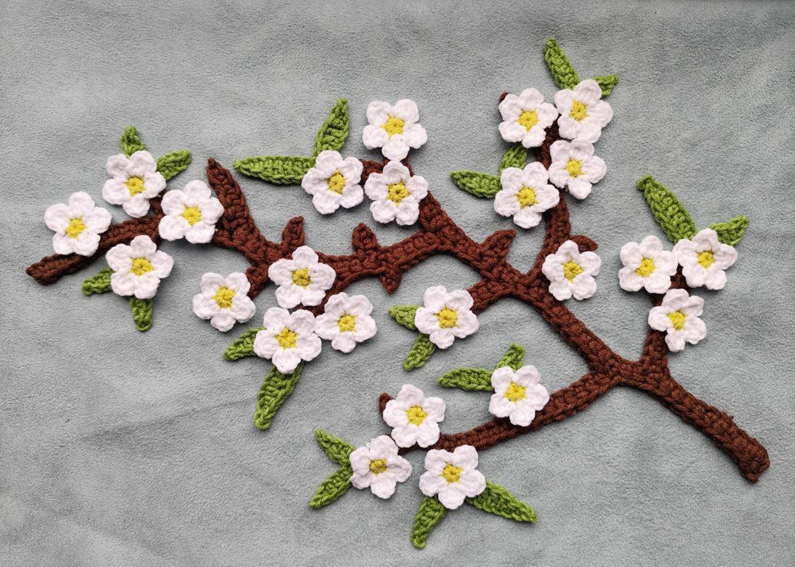 Cherry Blossom Tree Branch 2 Crochet Pattern With Diagram - Etsy