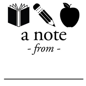Teacher Mix and Match "a Note From" Stamp Design Polymer by Three ...