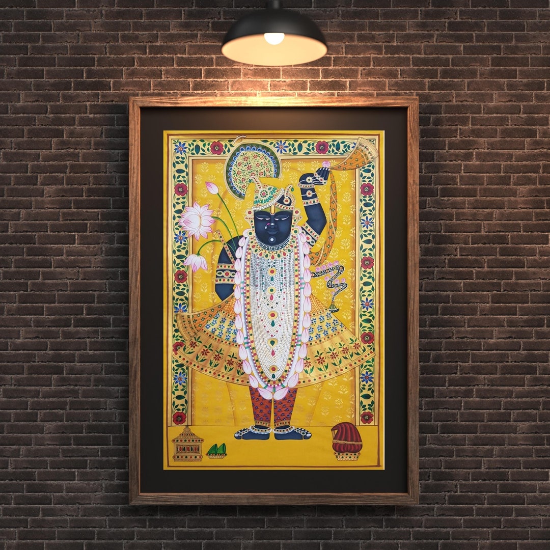 Devotional Oil Painting - Shreenath Ji Maharaj Traditional Hindu Art ...