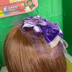 Vintage 1950s Mr John Caprice Purple Flower Fascinator Whimsy Hat - Etsy