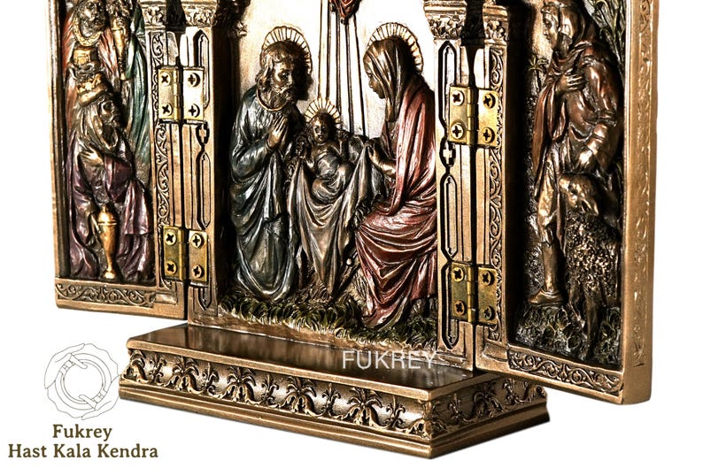 9" Birth of Jesus Christ Statue, Bonded Bronze Divine Mercy Jesus ...