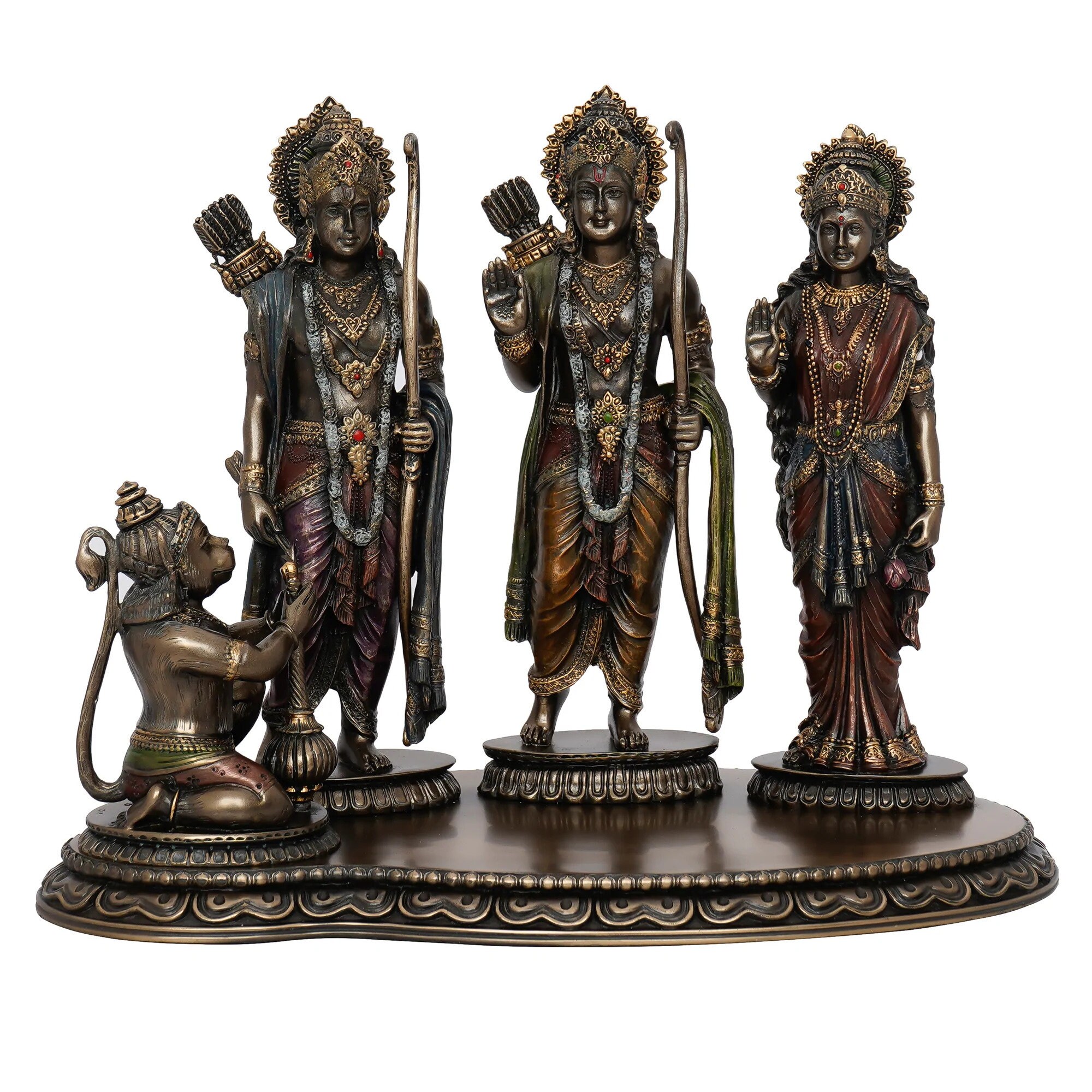 Ram Darbar 10 Inch Bonded Bronze Lord Rama Ramdarbar - Etsy