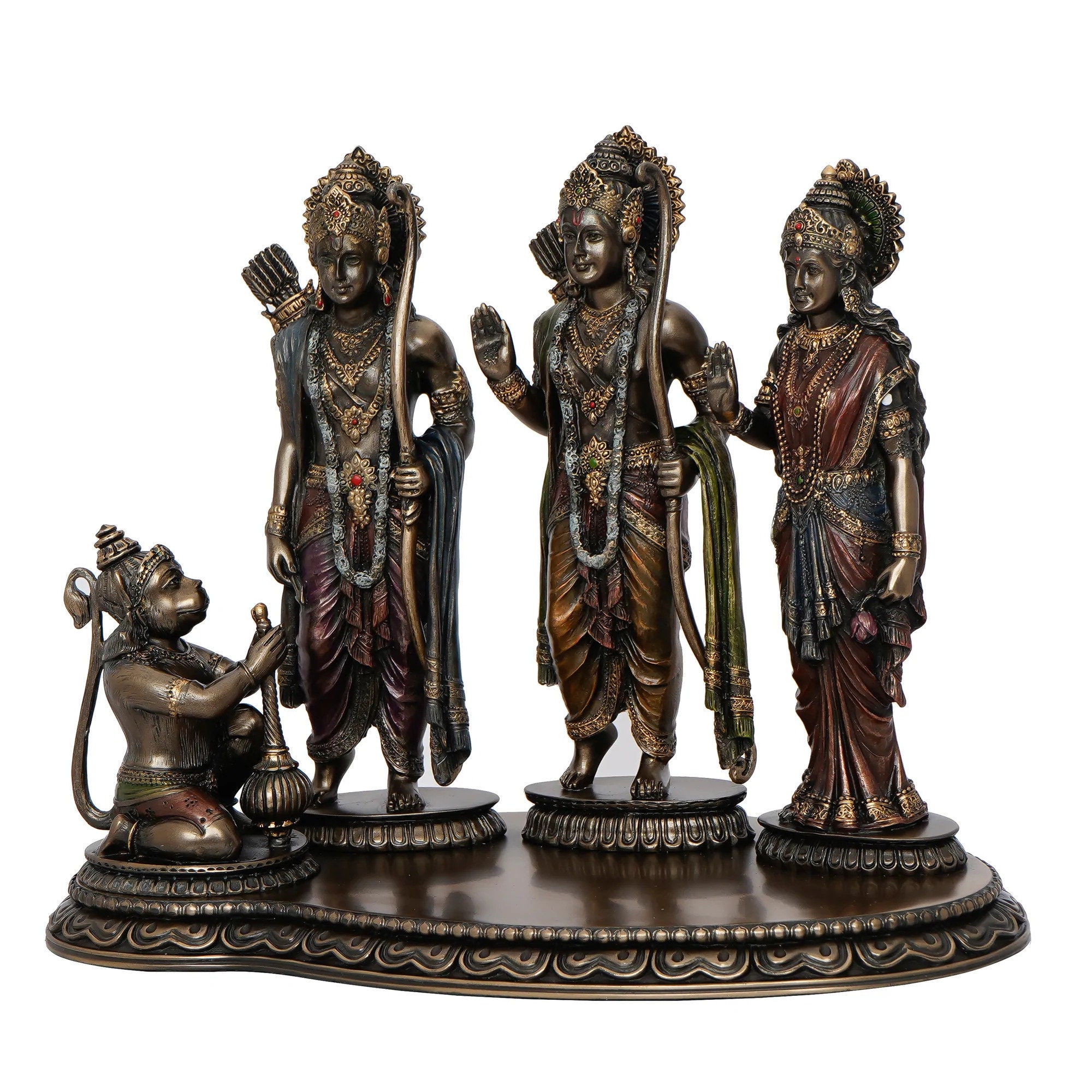 Ram Darbar 10 Inch Bonded Bronze Lord Rama Ramdarbar - Etsy